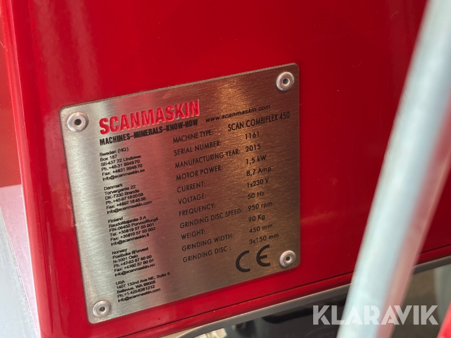 Paket med maskiner Scanmaskin, Pullman 450, S26, A1000, Stoc