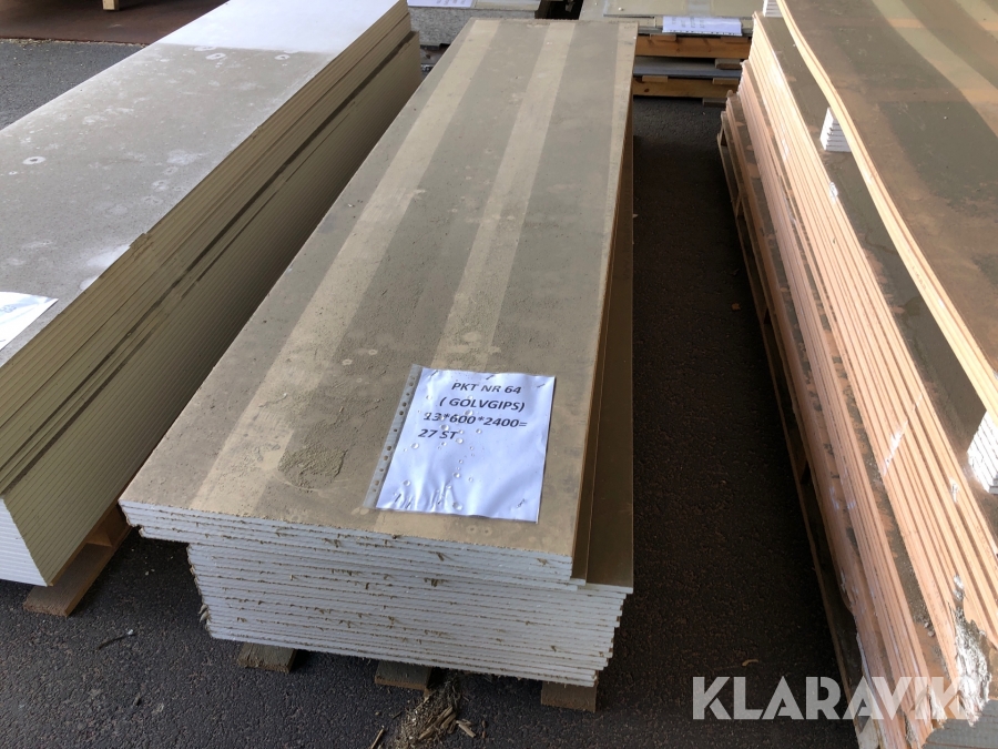Klaravik Auktioner | Golvgips 13x600x2400