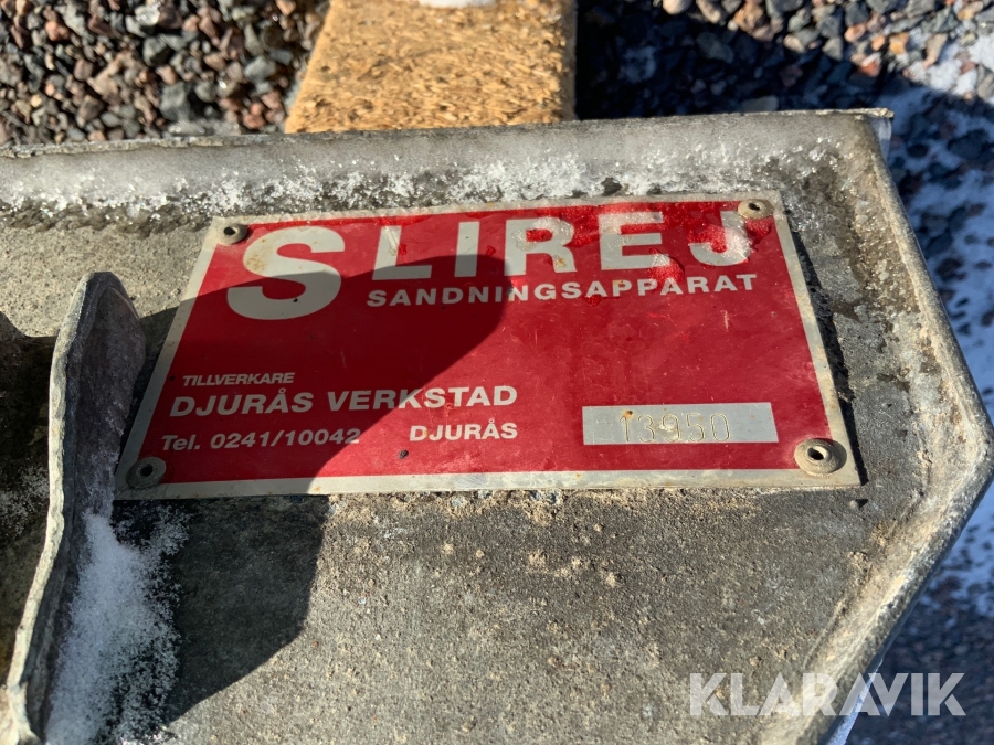 Sandningsapparat till lastbil Slirej, Uppvidinge, Klaravik a