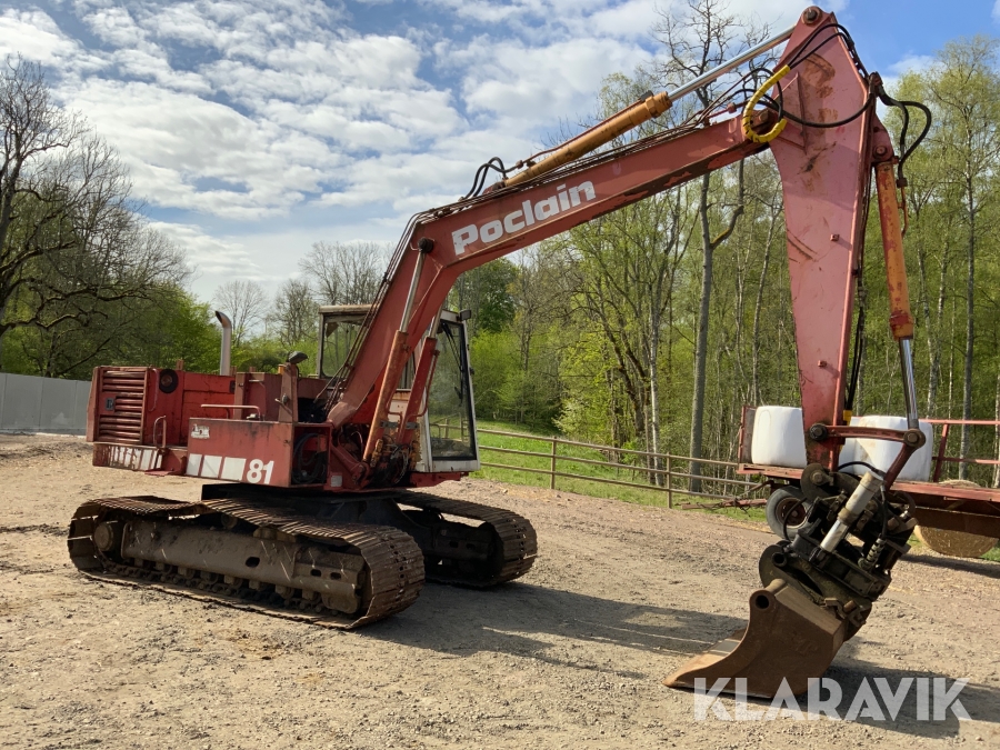 Bandgrävare Poclain 81 CK, Skara, Klaravik auktioner