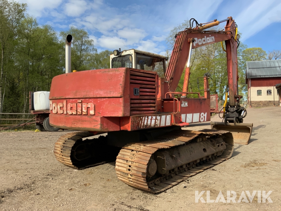 Bandgrävare Poclain 81 CK, Skara, Klaravik auktioner