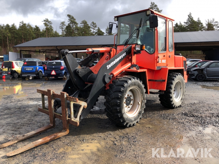 Klaravik Auktioner | Hjullastare Zettelmeyer ZL 802 med skopa och gafflar