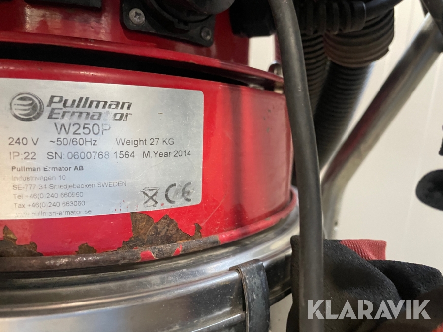 Våtsug Pullman Ermator W250P, Svalöv, K