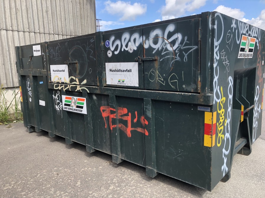 Liten lastväxlar container