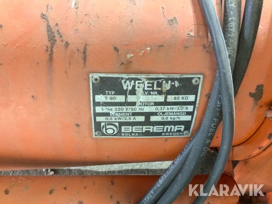 Upptiningsaggregat 2st Berema Weelu T75-1, Katrineholm, Klar