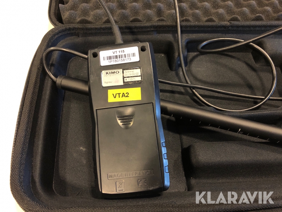 Klaravik Auktioner | Varmtrådsanemometer Kimo VT115