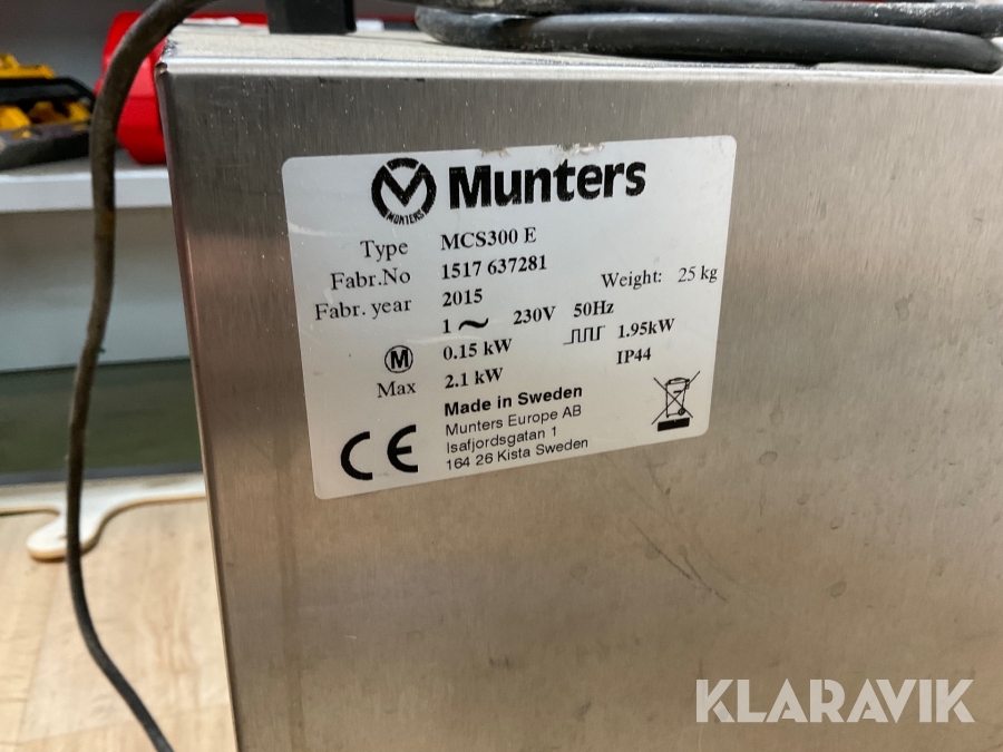 Luftrenare Munters / Aerial / DUSTCONTROL / Acetec MCS 300