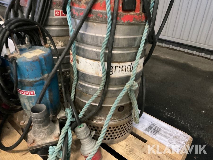 Pall med blandade pumpar Grindex / Tsurumi Major N / Minor H