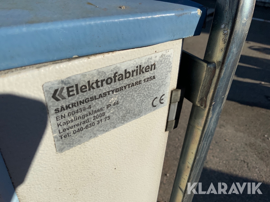 Klaravik Auktioner | Huvudcentral Elektrofabriken Säkringslastbrytare 125A