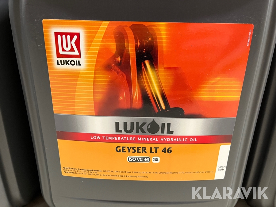 Hydraulolja LUKOIL Geyser LT 46, Järfälla, Klaravik auktione