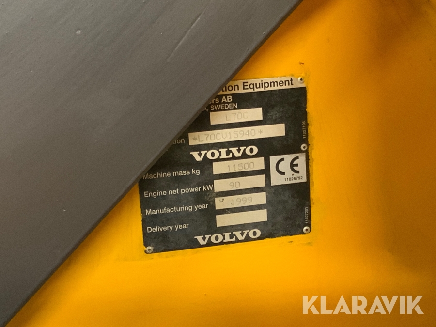 Hjullastare Volvo L70C, Töreboda, Klaravik auktioner