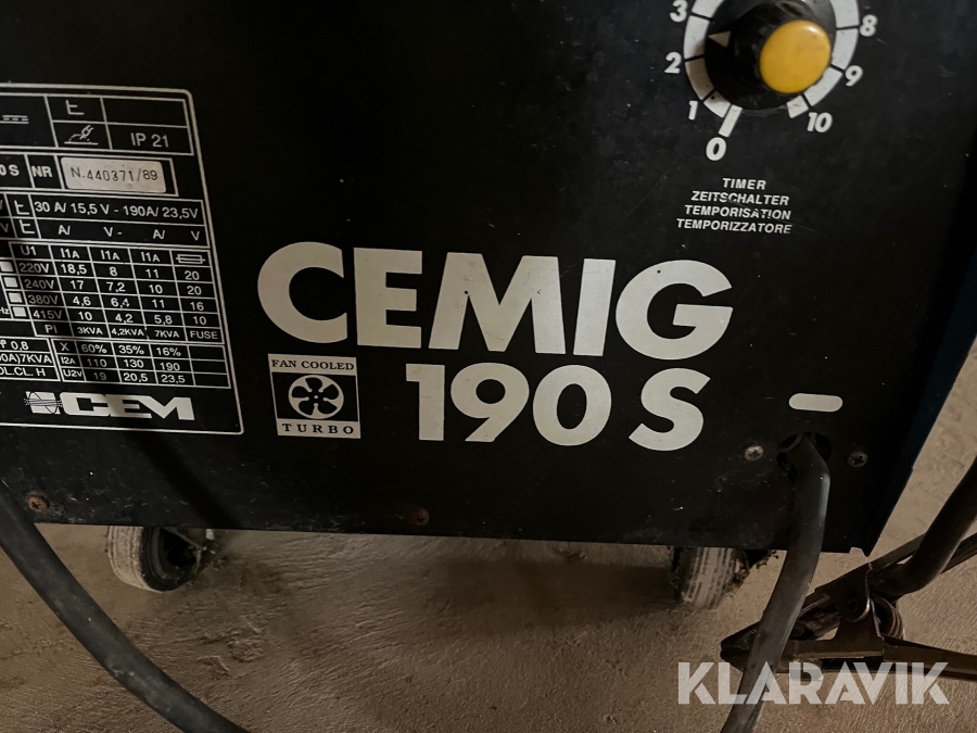 Mig-Svets Cemig 190S, Falköping, Klaravik auktioner