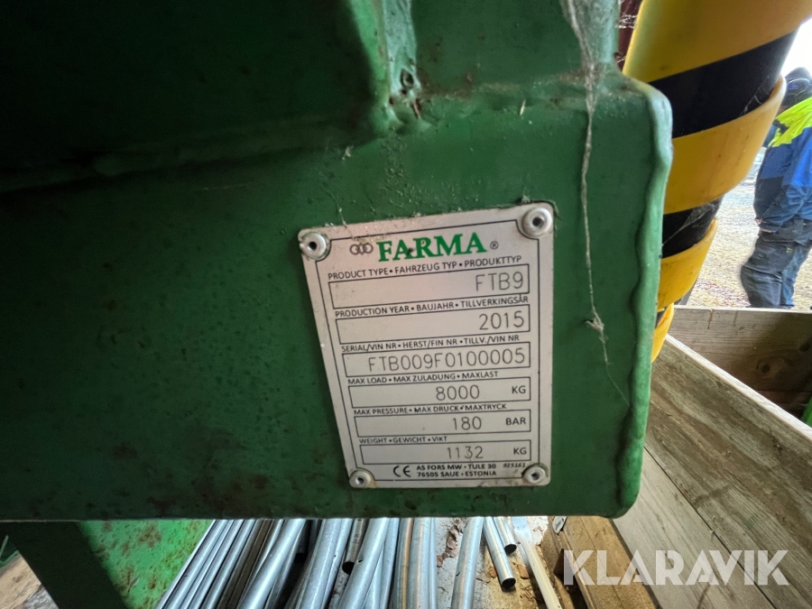 Tippchassi Farma T6/T9/FTB9, Örkelljunga, Klaravik auktioner