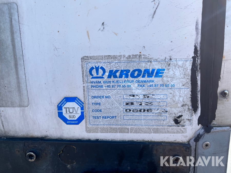 Kyltrailer Krone SDR27 ELFT, Linköping, Klaravik auktioner