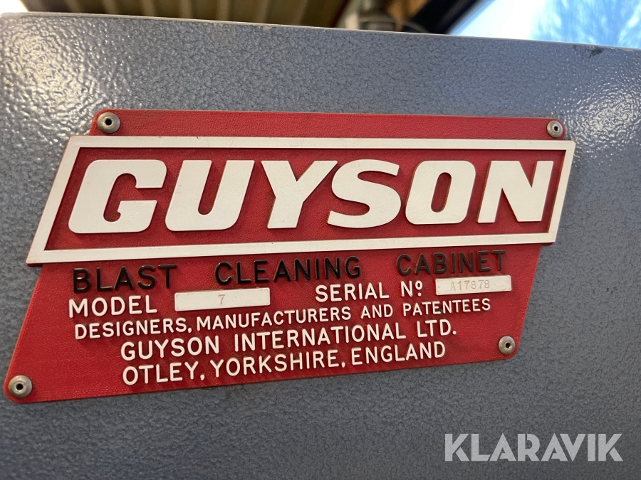 Blästerskåp Guyson 7, Göteborg, Klaravik auktioner