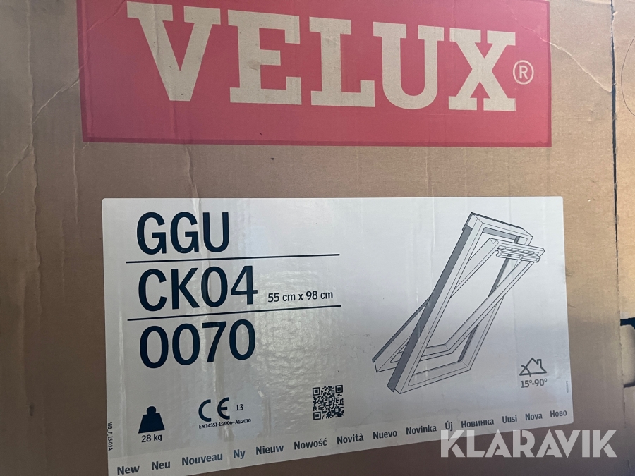 Takfönster 55 x 98 cm Velux GGU CK04 0070, Vallentuna, Klar