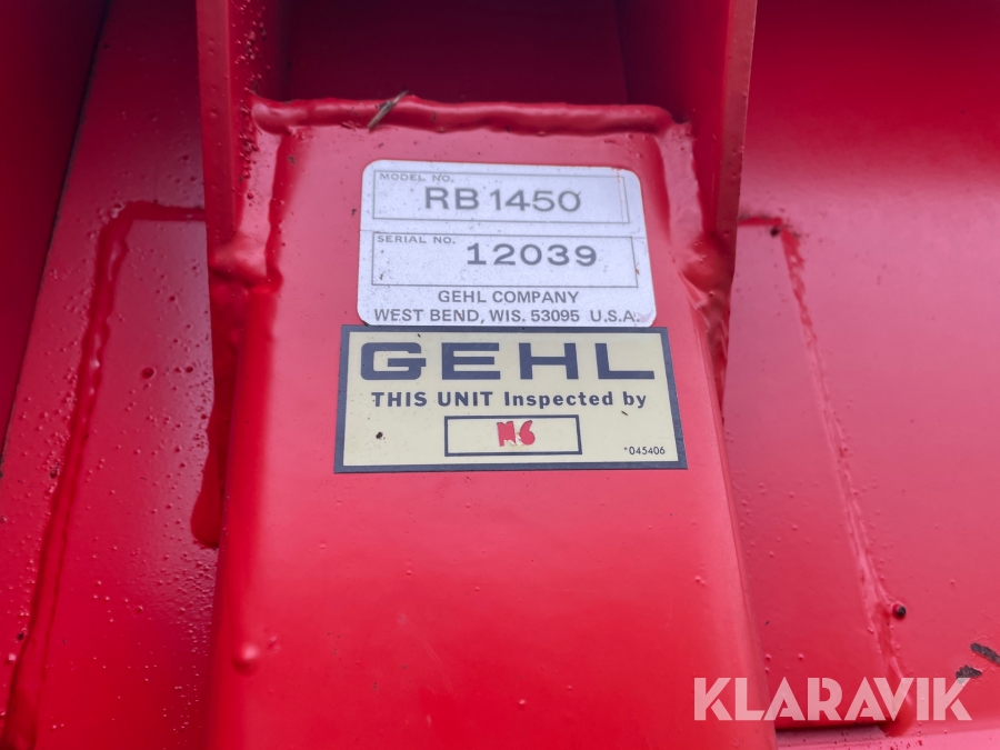 Klaravik Auktioner | Rundbalspress Gehl RB 1450
