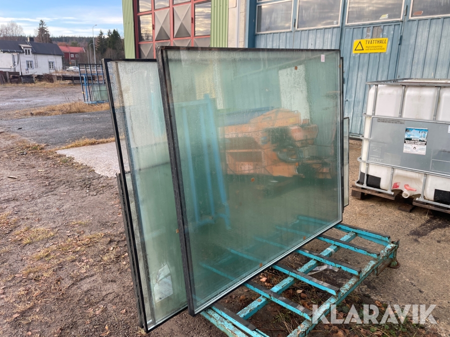 Isolerglas karmlösa Emmaboda Saint-gobain Planilux härdat, H