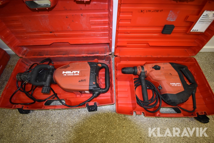 Borr och bilningsmaskin 2st Hilti TE80 ATC & TE 1000 AVR, Jö
