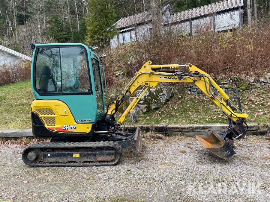 Grävmaskin Yanmar SV20, Härryda, Klarav