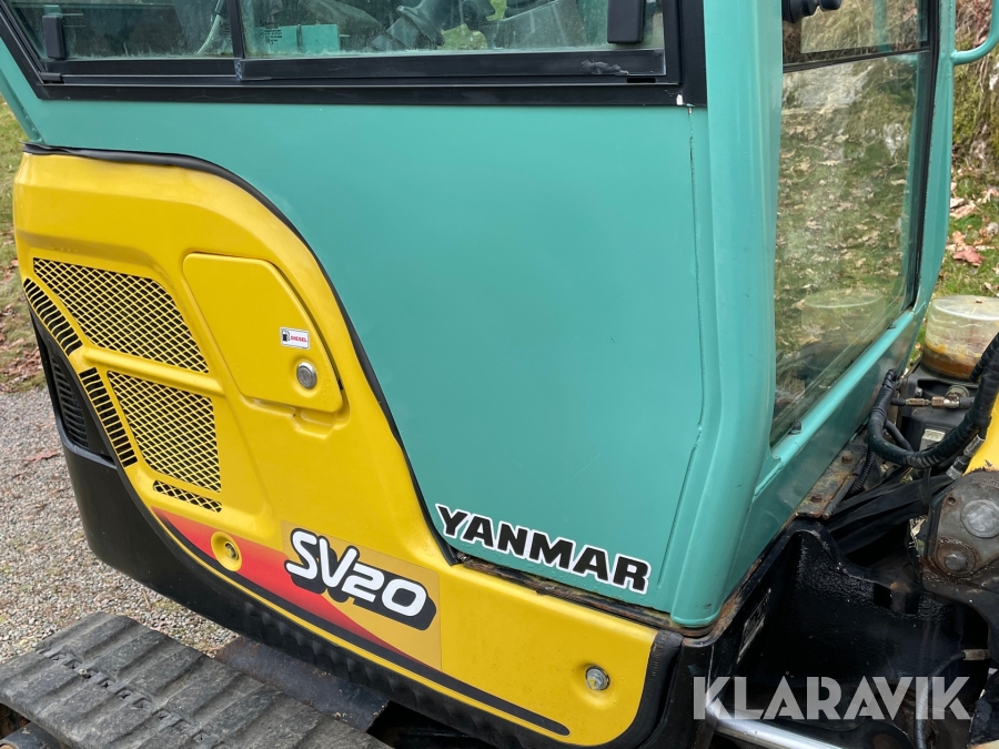 Grävmaskin Yanmar SV20, Härryda, Klarav