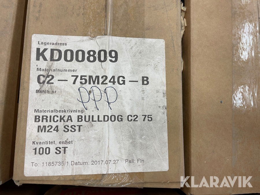 Klaravik Auktioner | Bult, gängstänger, mutter & brickor M24 & M20