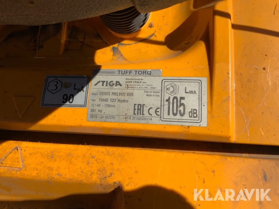 Åkgräsklippare Stiga EU-stater PRO9122 XWS, Töreboda, Klarav