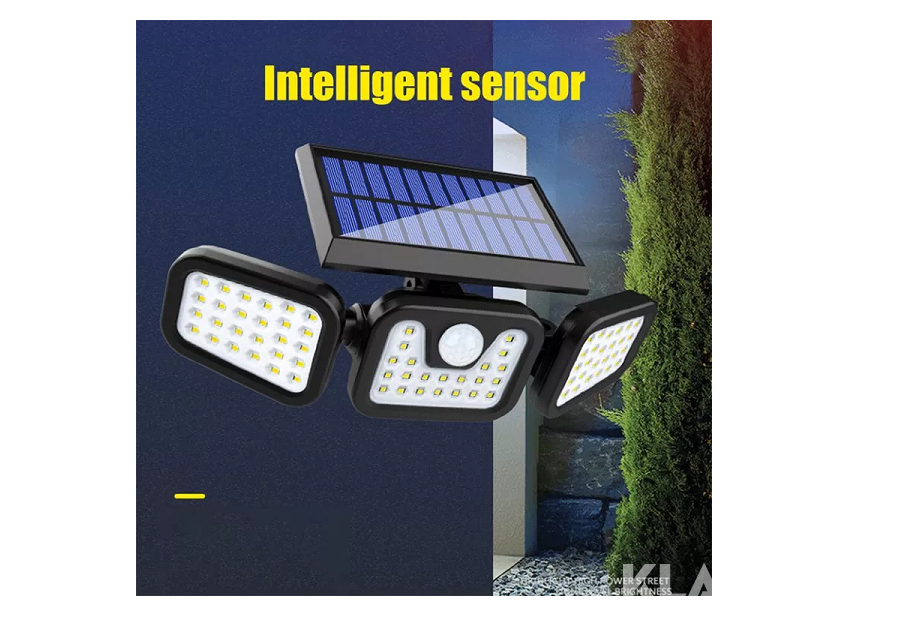 Solcell LED-Väggbelysning 81SMD - 1800mAh, Järfälla, Klar