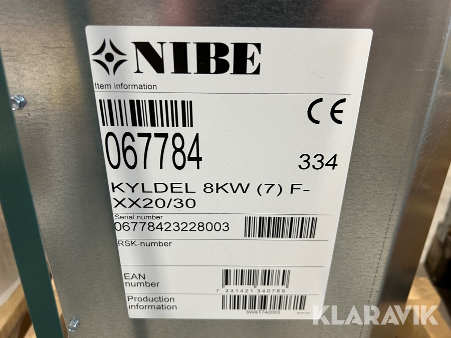 Kylmodul Nibe, Helsingborg, Klaravik auktioner