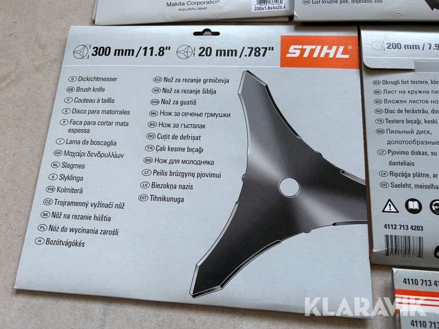 Reservdelar och tillbehör STIHL, Laholm, Klaravik auktioner