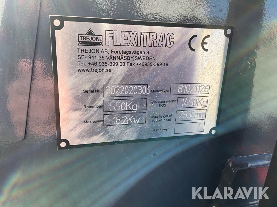 Redskapsbärare Trejon Flexitrac, Katrineholm, Klaravik aukti