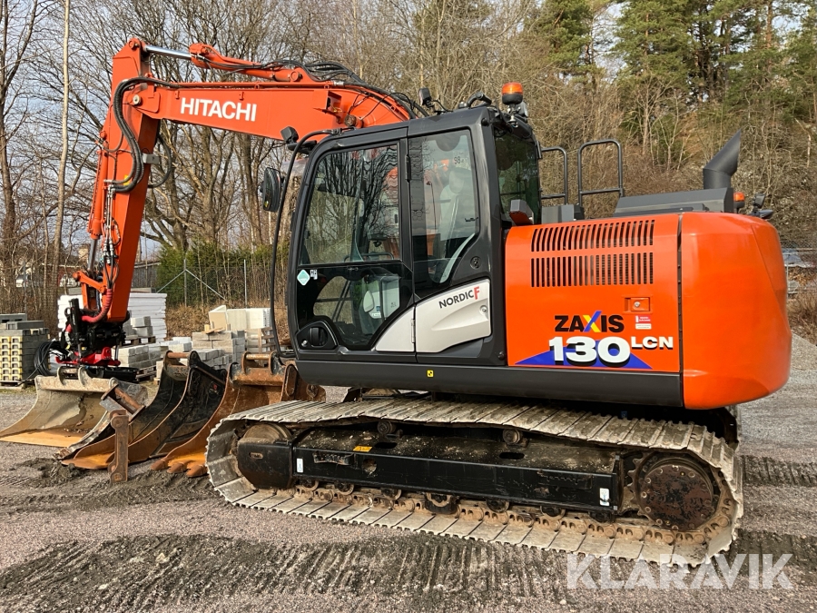 Grävmaskin Hitachi ZX 130 LCN-6, Alingsås, Klaravik auktione