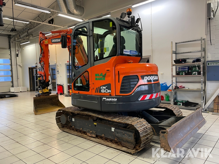 Grävmaskin Doosan DX60R, Göteborg, Klaravik auktioner