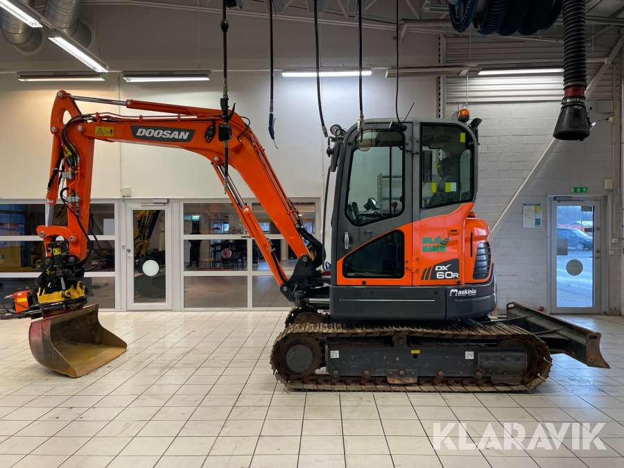 Grävmaskin Doosan DX60R, Göteborg, Klaravik auktioner