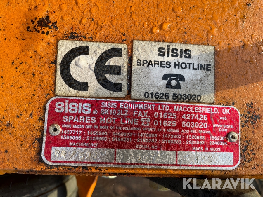 Klaravik Auktioner | Jordfräs Sisis Rotorake 600