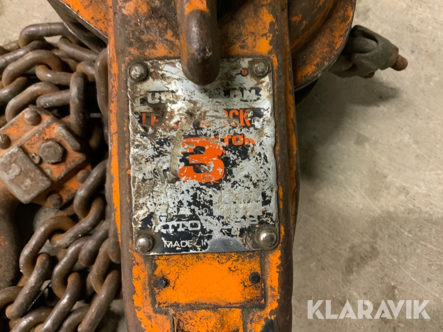 Spaklyftblock Kito, Nordmaling, Klaravik auktioner