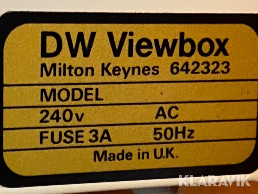 Klaravik Auktioner | Förstoringsglas med lampa DW Viewbox