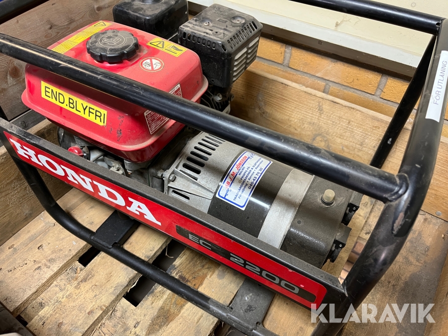 Generator Honda EC 2200, Lund, Klaravik auktioner