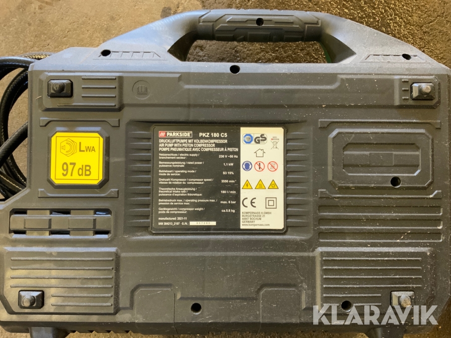Kompressor Parkside Pkz180C5, Karlskoga, Klaravik auktioner