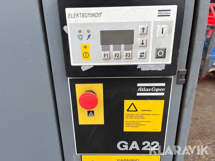 Skruvkompressor med trycktank Atlas Copco GA 22 FF, Göteborg