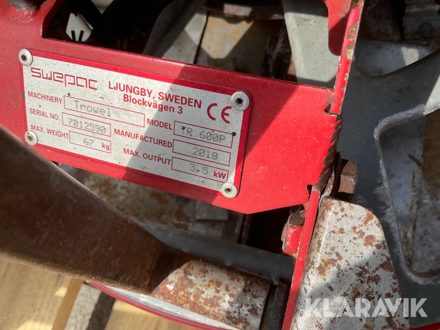 Glättare Swepac TR 600 P, Jönköping, Klaravik auktioner