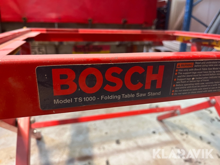 Sågbord Bosch TS1000, Järfälla, Klaravik auktioner