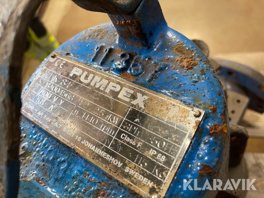 Pump Pumpex K84, Kungälv, Klaravik auktioner