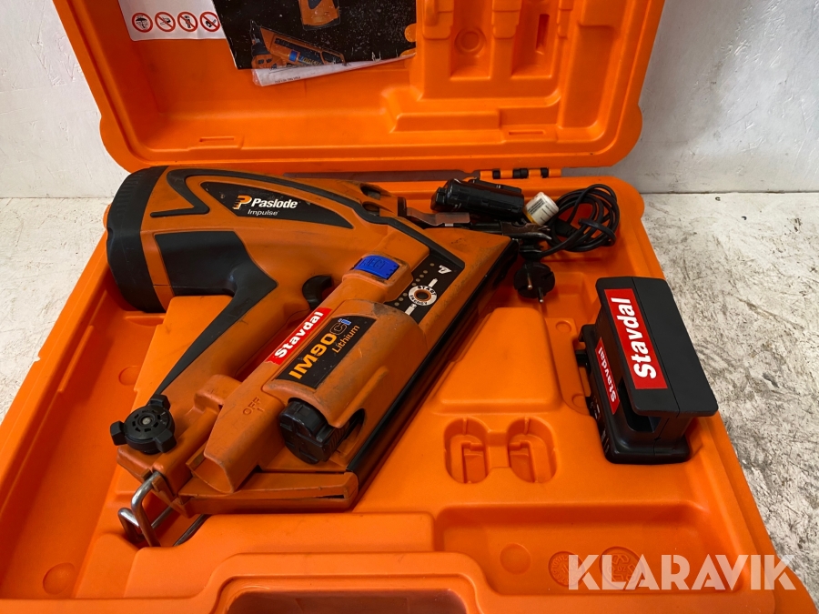 Klaravik Auktioner | Spikpistol gas Paslode IM90