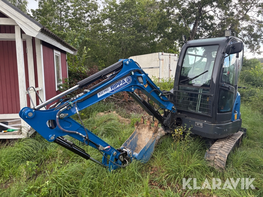 Grävmaskin Rippa R32 PRO, Hallstahammar, Klaravik auktioner