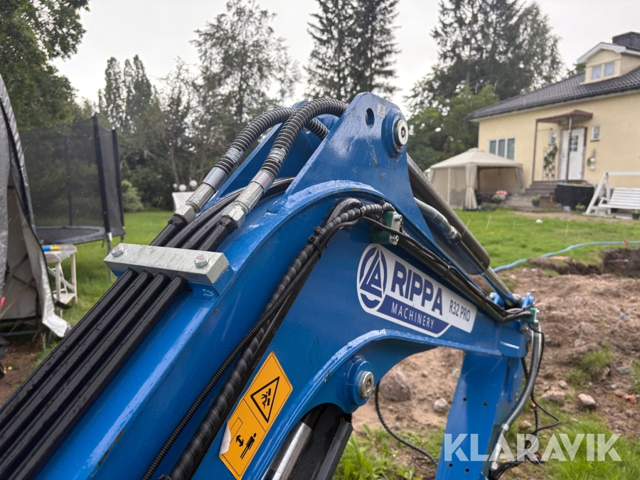 Grävmaskin Rippa R32 PRO, Hallstahammar, Klaravik auktioner