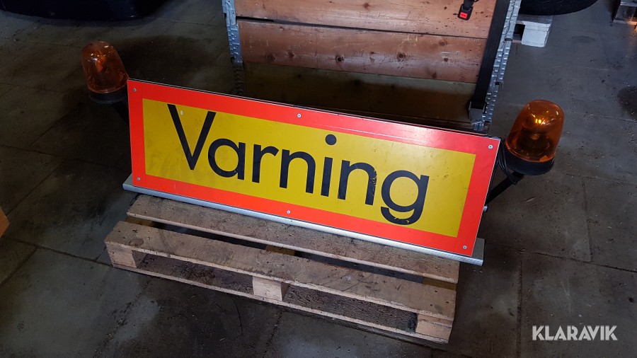 Varningsskylt med rotorljus
