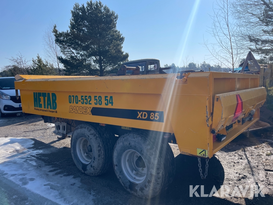 Tippvagn Randex XD85, Ekerö, Klaravik auktioner