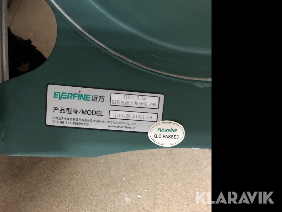 LED integrating Sphere Everfine Diameter 0,3m