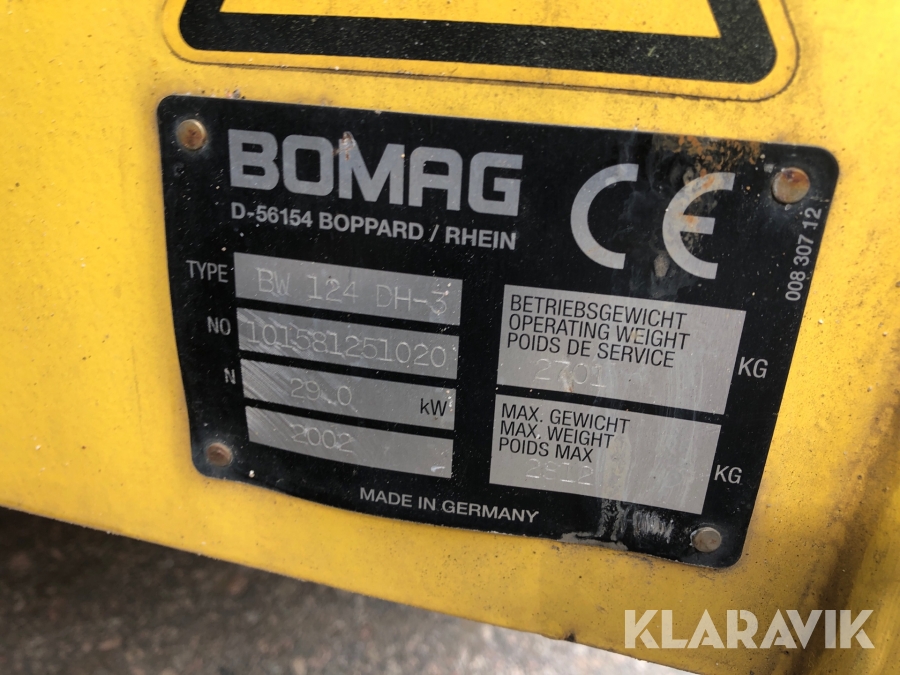 Vält Bomag Bw124 du-3
